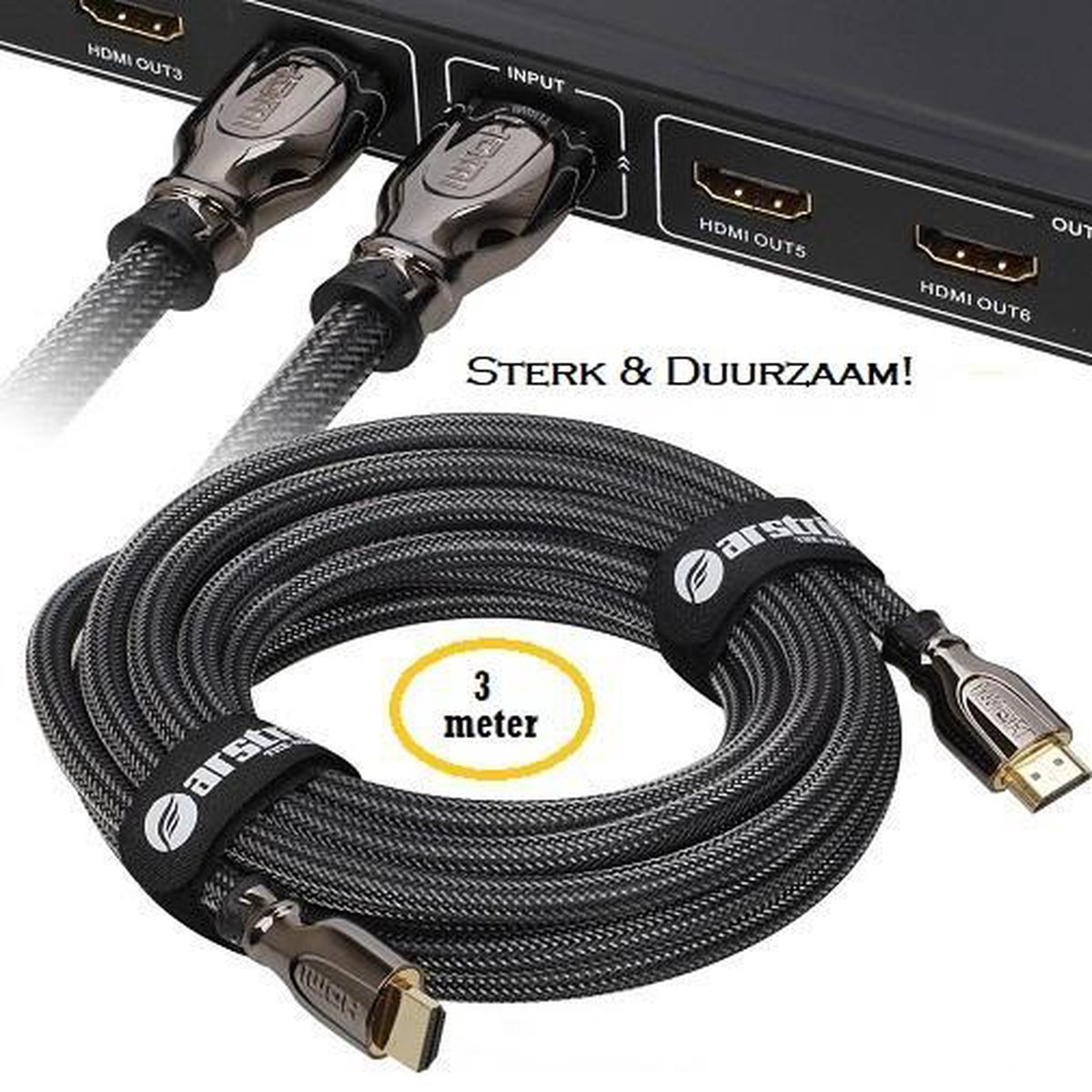 HDMI Kabel 3 Meter 4K Ultra HD / HDMI 3 Meter Kabel 2.0 High Speed voor ...