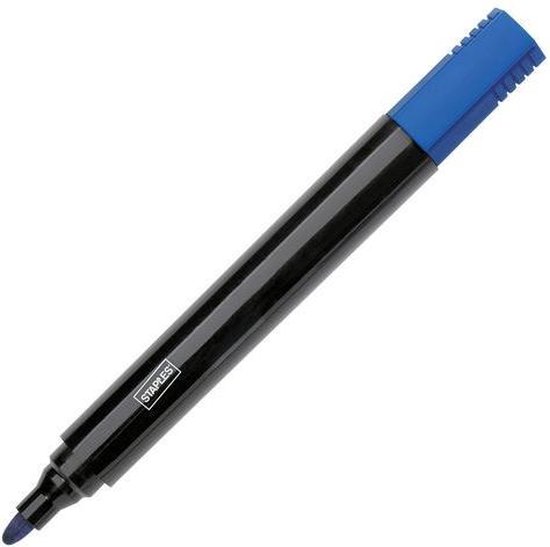 Staples DuraMark 2070 Permanente Marker, Ronde Punt, 3 mm, Blauw (pak ...