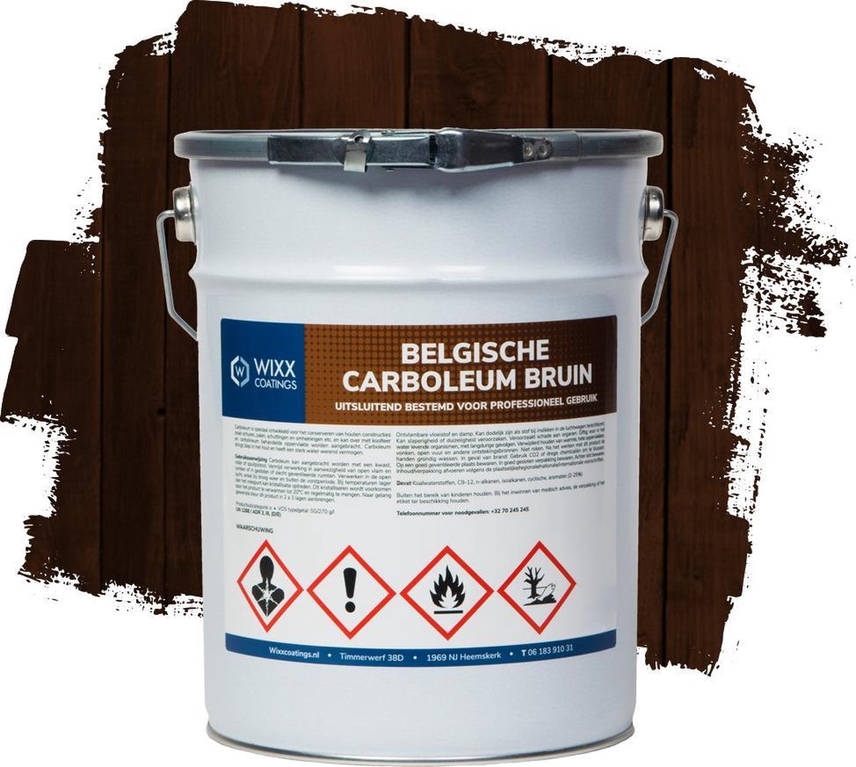 Wixx Belgische carboleum bruin 2,5 liter | bol