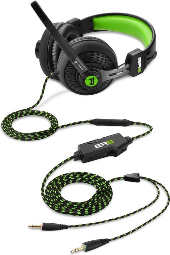 Sharkoon RUSH ER2 - Gaming headset - Stereo - Universeel - Groen ...