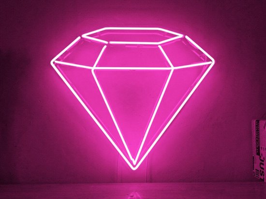 Diamond Neon LED Light Sign Lamp Verlichting Licht Bord Winkel Display ...