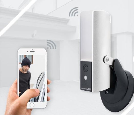 WiFi camera met APP en sensorlamp GuardCam-DECO kleur zilver | bol