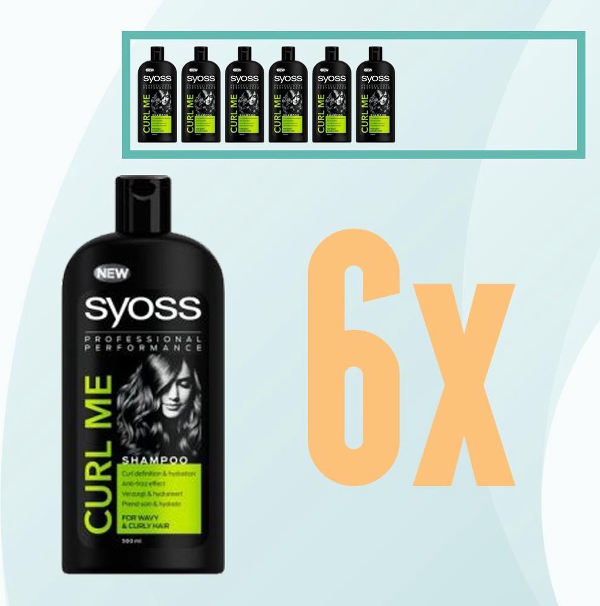 Syoss - Curl Me - Vrouwen - Shampoo - 6x 500ml - Voordeelverpakking ...