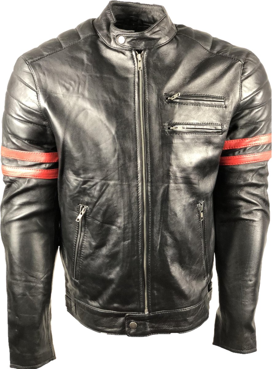 Urban 5884® - XAVIER- Heren Jack - Leren Motorjas - Zwart - Maat S ...