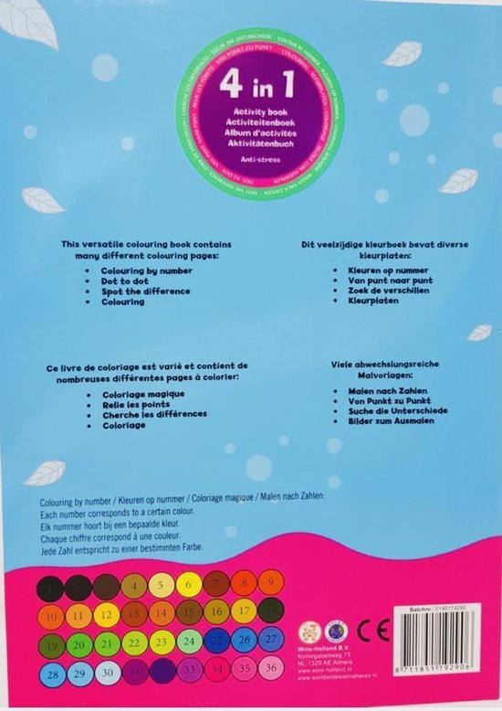 Cahier d'activités 4 en 1 - Couleurs - Point à point - Point à point ...