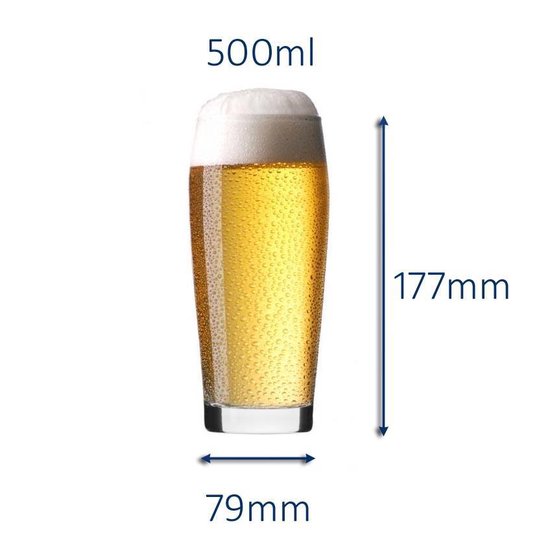 Bierglazen Glazen 500ml Chill Collection - Set 6 stuks Fluitje | bol.com