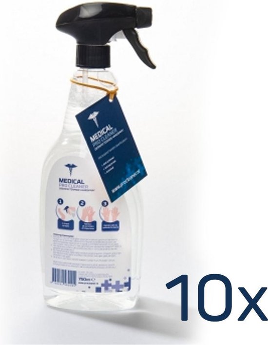 Medical Pro Cleaner Desinfecterende Handspray 750 ml Doos 10 Stuks ...