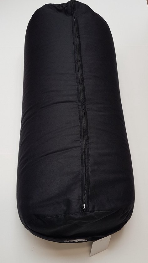 Om Namaste Bolster XL Zwart Yogabolster - Gevuld met Boekweitkaf - ongeveer 5,5kg | bol