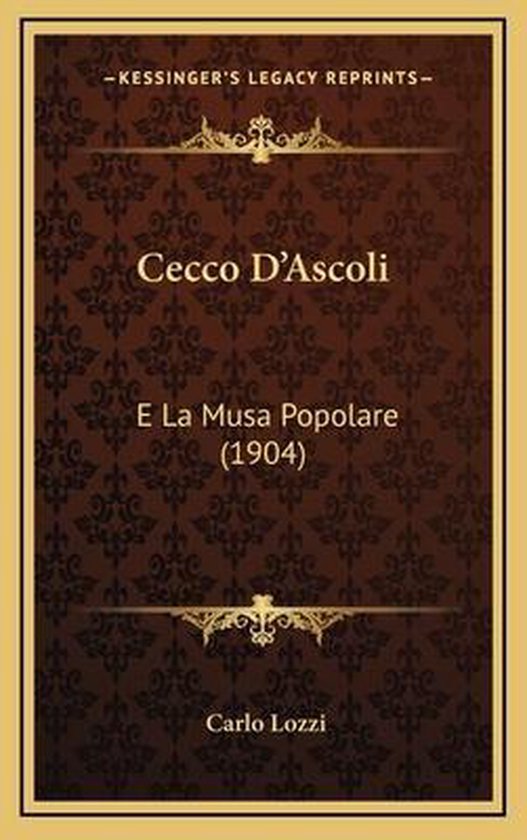 Cecco D'Ascoli, Carlo Lozzi | 9781167830952 | Boeken | bol.com