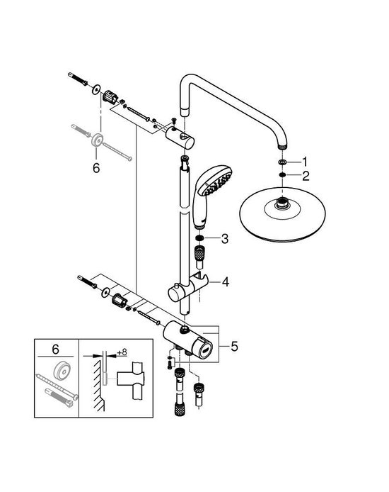 GROHE Vitalio Start Regendouche - ø 21cm - omstel zonder ...