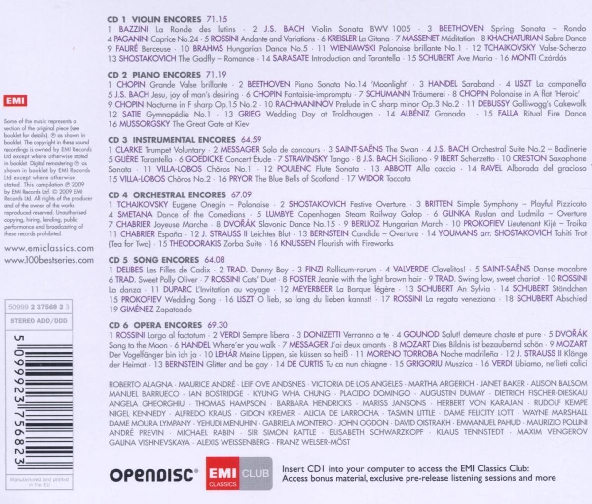 100 Best Encores, various artists | CD (album) | Muziek | bol