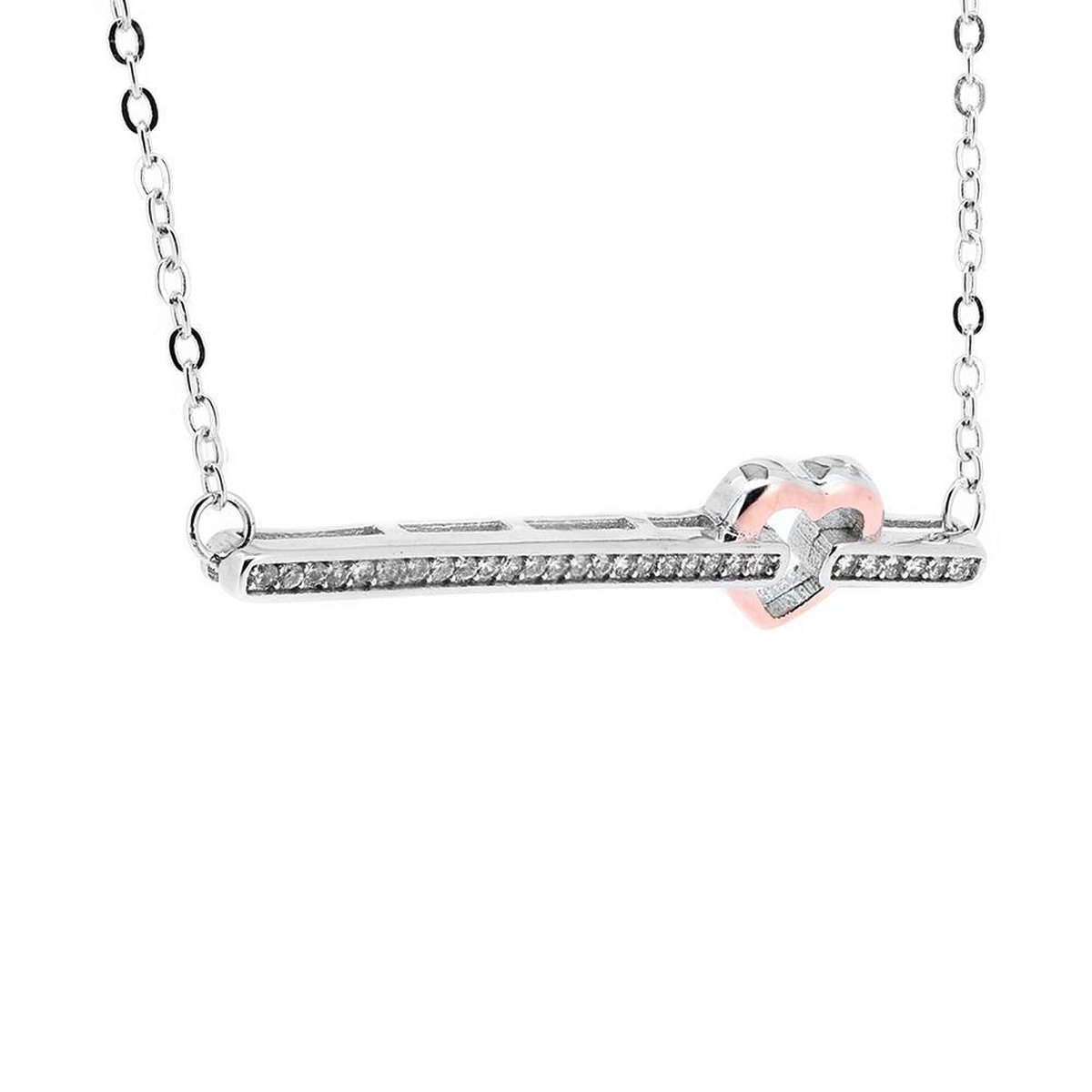 Fate Jewellery FJ449 Ketting - Eternal Love Collection - Love Bar - 925 ...