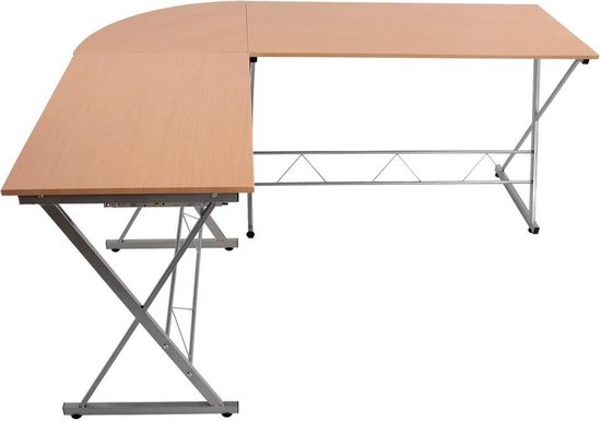 Hoekbureau, bureau, schrijftafel in beuken | bol.com