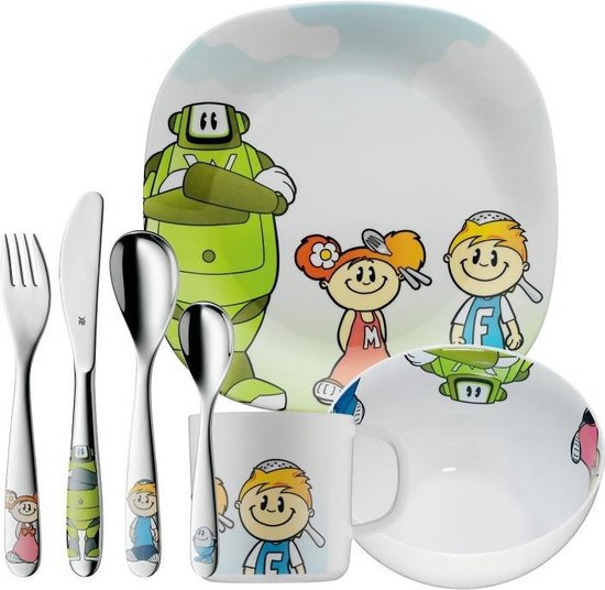 WMF Kinderset Wiili Mia Fred - 7-delig - RVS | bol.com