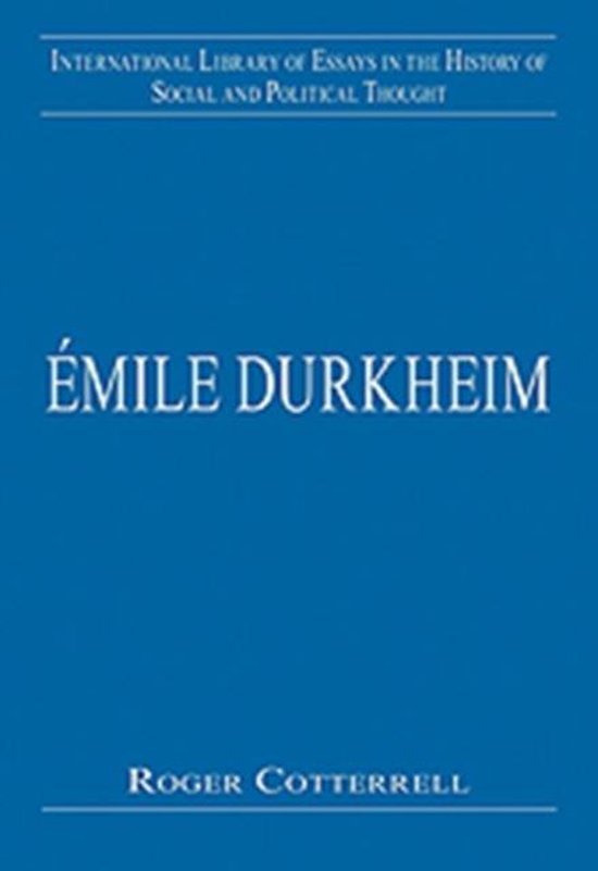 Emile Durkheim | 9780754627111 | Cotterell Roger | Boeken | bol.com