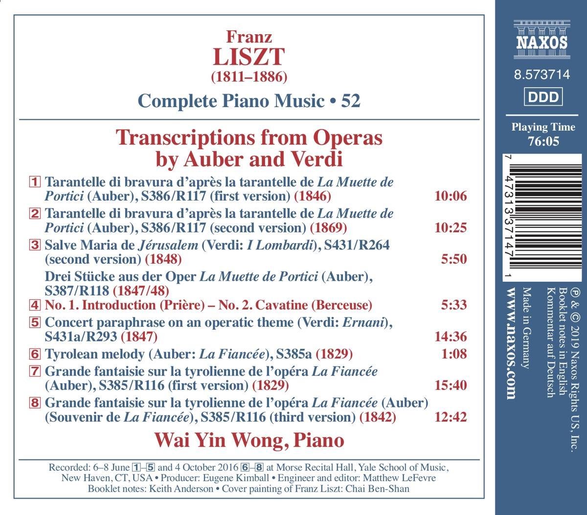 Wai Yin Wong - Complete Piano Music, Vol. 52 (CD), Wai Yin Wong ...