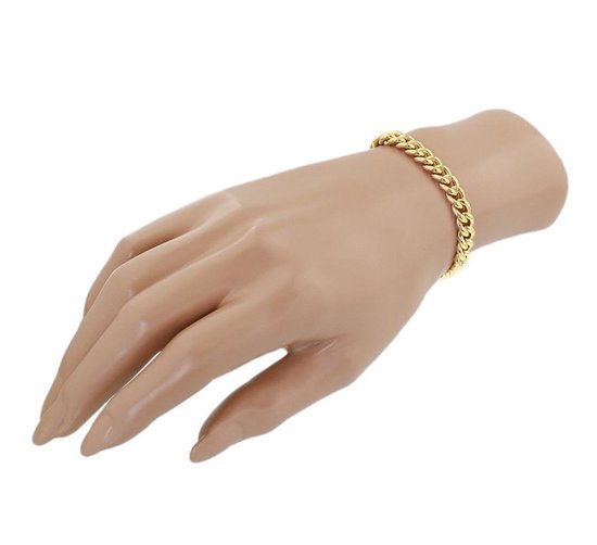 Zilgold Armband Gourmet 7 mm 19,5 cm - Geelgoud Met Zilveren Kern | bol.com