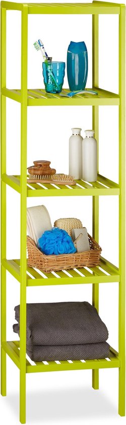 relaxdays - badkamerrek bamboe - staand rek - keukenrek - 5 etages ...