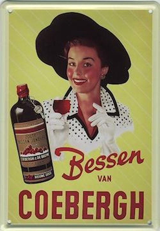 Coebergh reclame Bessen Jenever reclamebord 20x30 cm | bol.com