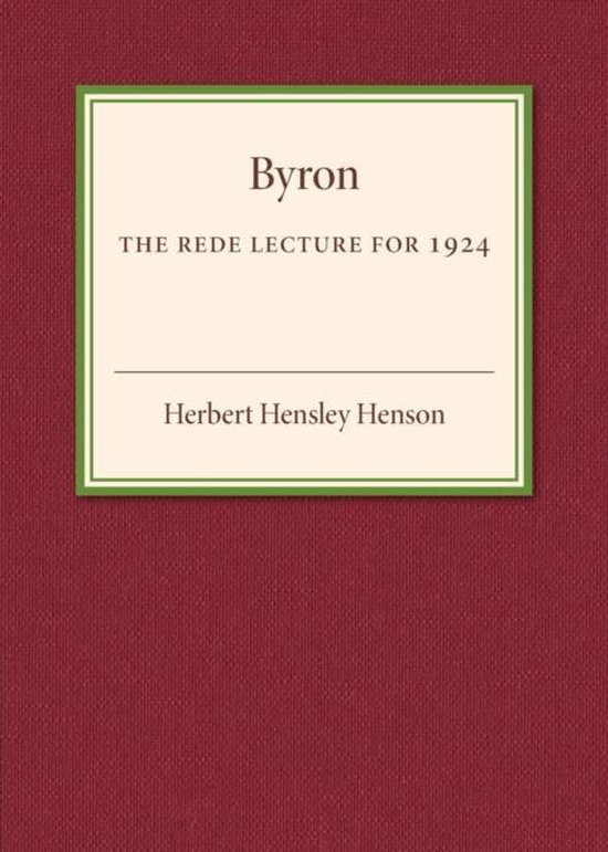 Byron | 9781316612460 | Herbert Hensley Henson | Boeken | bol.com