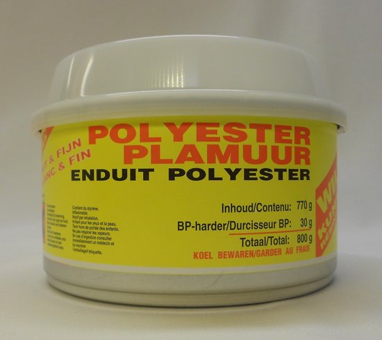 Polyester Plamuur wit (incl. verharder) 800g | bol