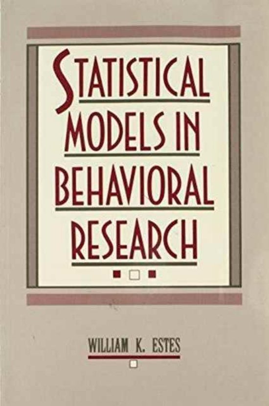 Statistical Models in Behavioral Research | 9780805806885 | William K ...