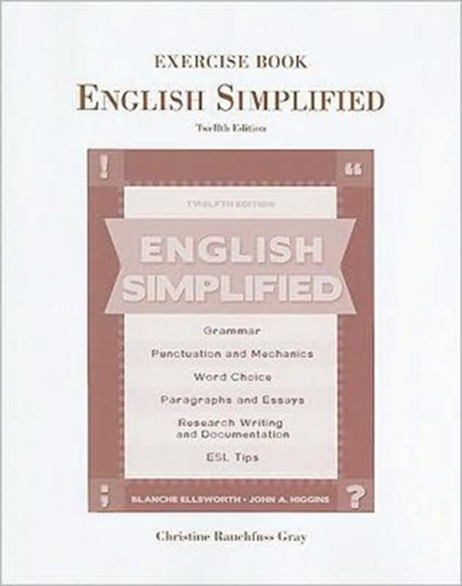 English Simplified Exercise Book | 9780205634071 | Blanche Ellsworth ...