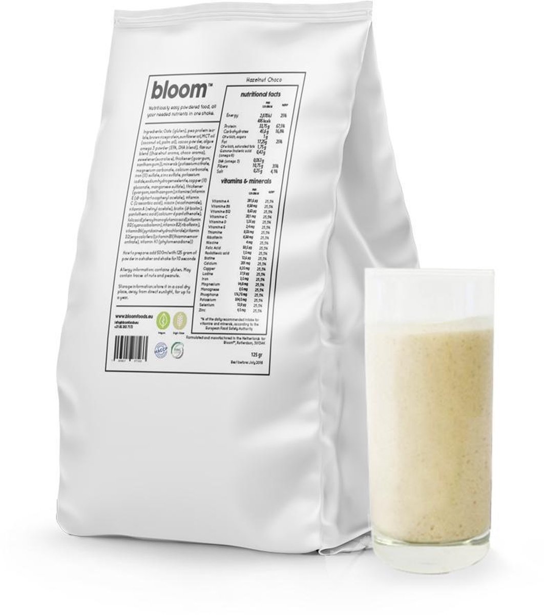 Bloom Foods - Drinkmaaltijd (3500 gram, 28 maaltijden) | bol