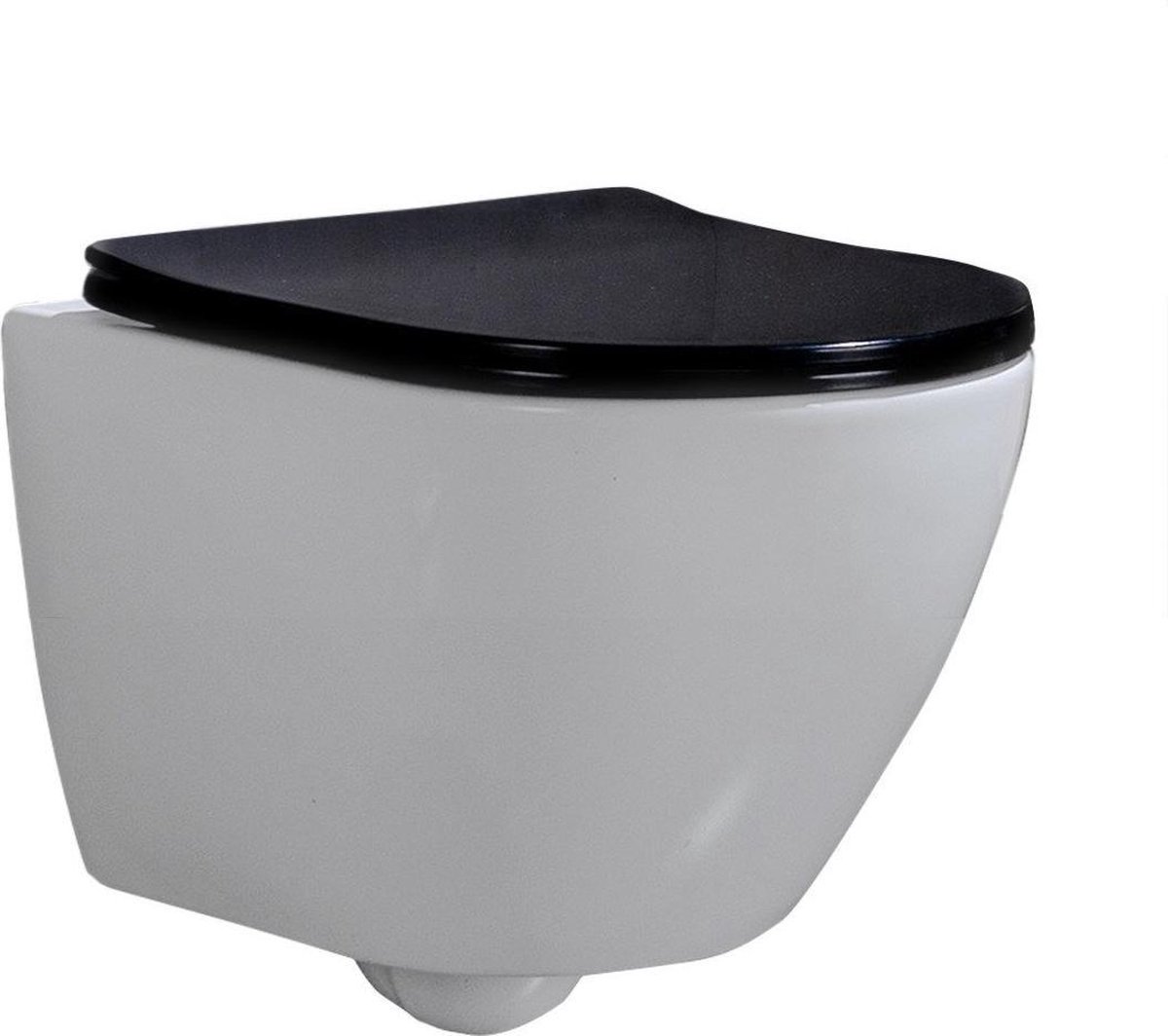 WC suspendu - WC suspendu Shorty Flatline Black - WC encastrable ...