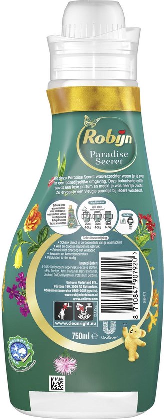Robijn Paradise Secret Wasmiddel en Wasverzachter - 60 wasbeurten ...