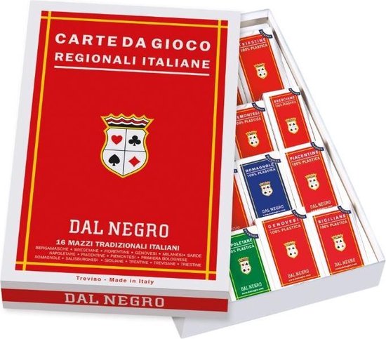 Dal Negro Set de cartes à jouer Regionali 39 Cm Carton/ PVC 16 pièces ...