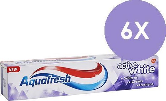 Aquafresh Tandpasta Active White - 6 x 125 ml | bol.com