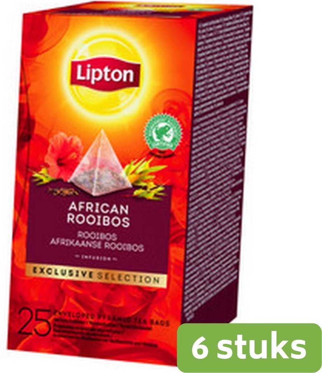 Lipton tea exclusive selection african rooibos - 6 x 25 builtjes | bol