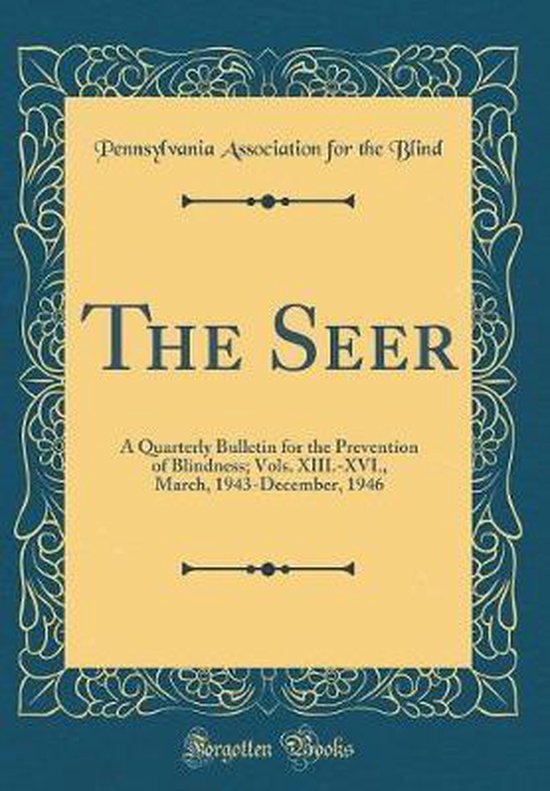 The Seer | 9781397362643 | Pennsylvania Association for the Blind ...