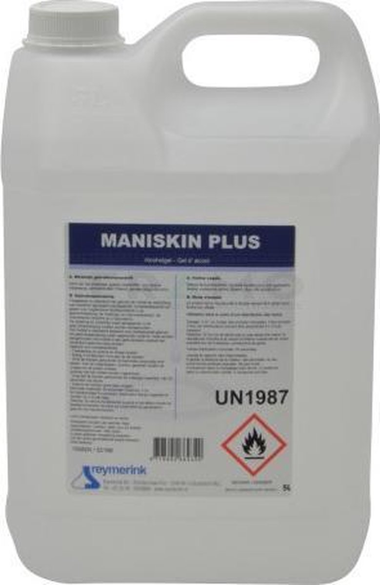 Maniskin Plus Alcoholgel 5 liter Reymerink handgel | bol
