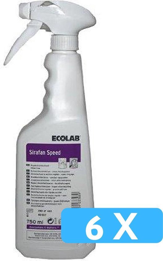 Ecolab | Sirafan Speed | Sprayflacon 6 x 750 ml | bol.com