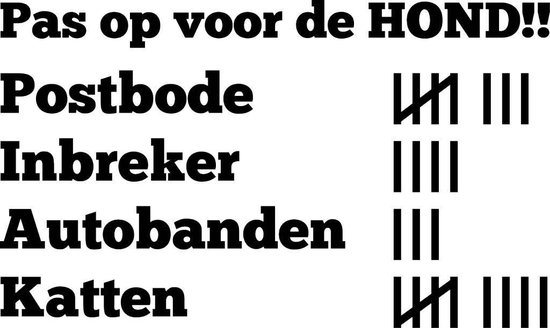 Sticker Pas op voor de hond | bol.com