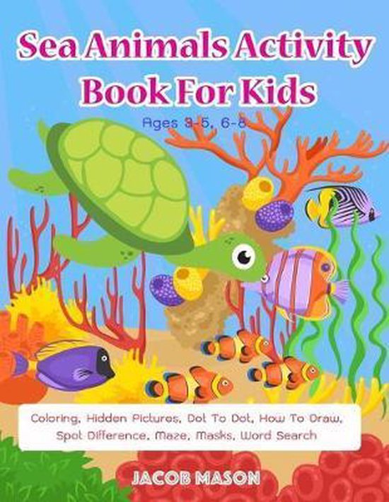 Ocean Animal Books for Kids- Sea Animals Activity Book For Kids Ages 3 ...