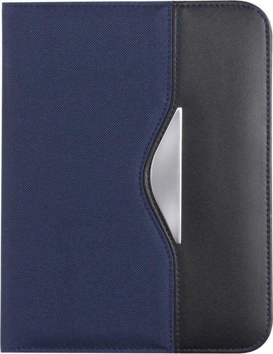 Schrijfmap A5 nylon met leer blauw | bol.com