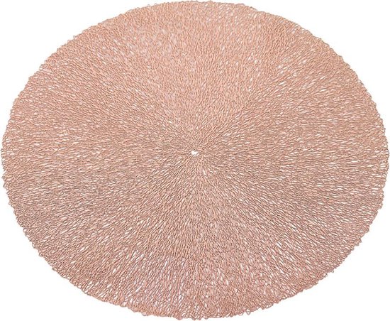 Rasteli Placemat Rond Rose Goud D 38 cm Voordeelset van 4 stuks | bol.com