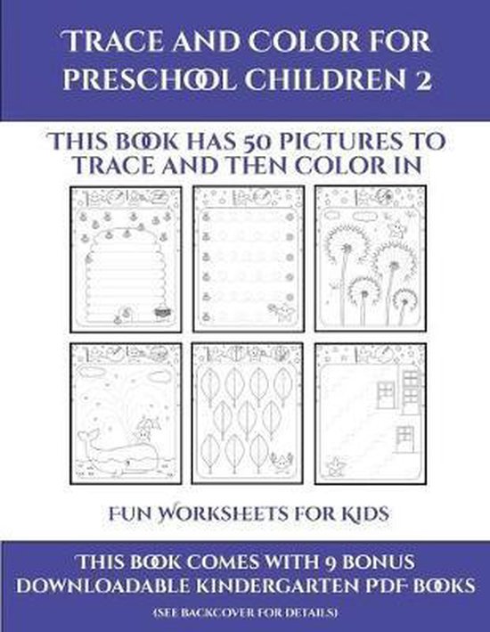 Fun Worksheets for Kids- Fun Worksheets for Kids (Trace and Color for ...