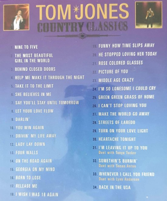 Tom Jones Country Classics (Dvd) | Dvd's | bol