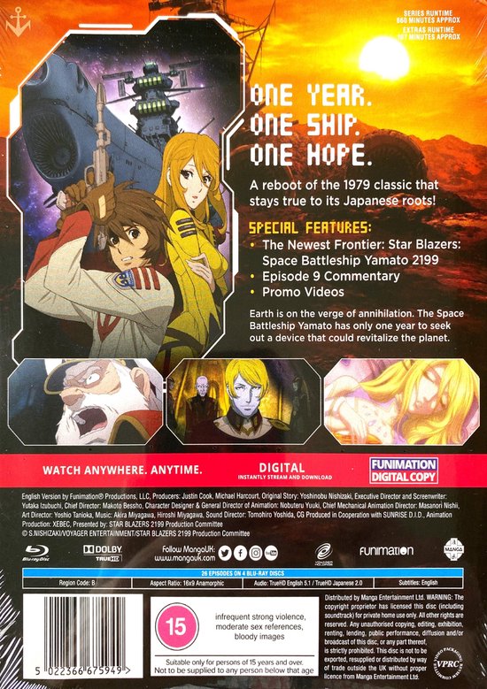 Star Blazers: Space Battleship Yamato 2199: The Complete Series [Blu-ray] (Blu-ray) |... | bol