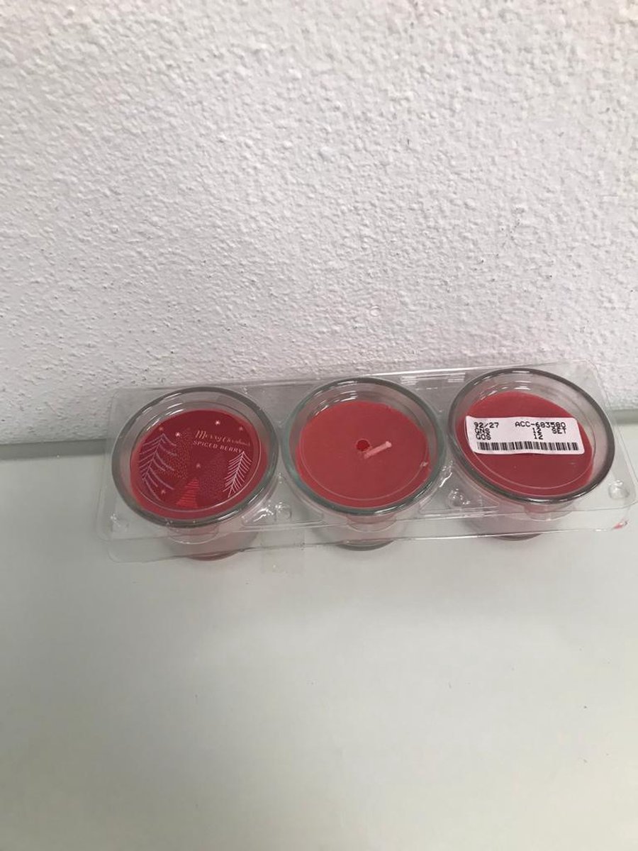 Kaarsen 3 stuks - rood - 5 cm hoog | bol.com