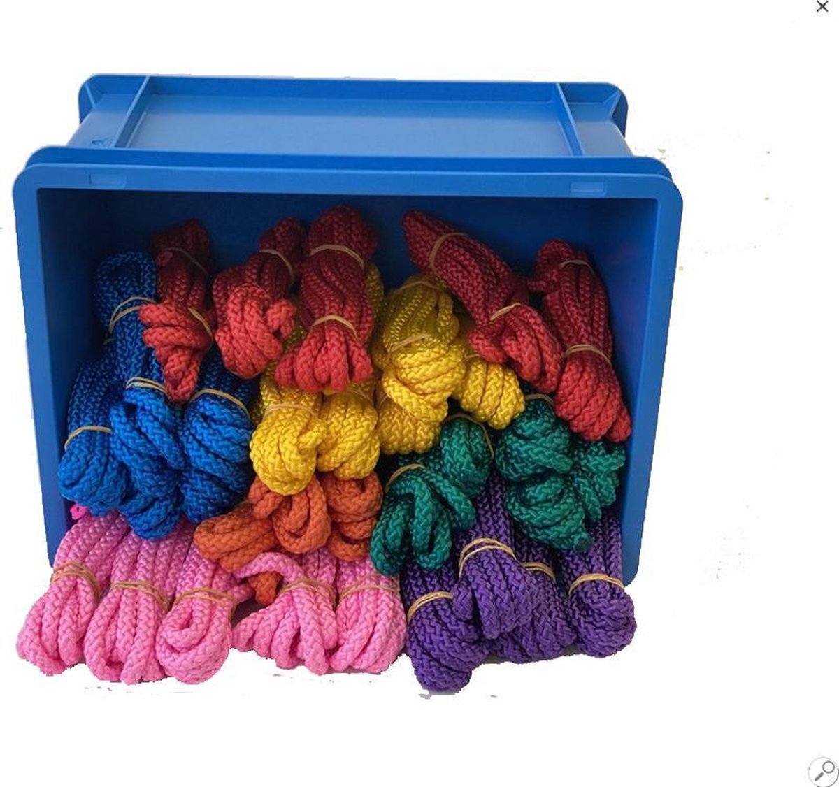 Springtouwenkist | 35 stuks | lengte 3 meter | Springtouwen Schoolset ...