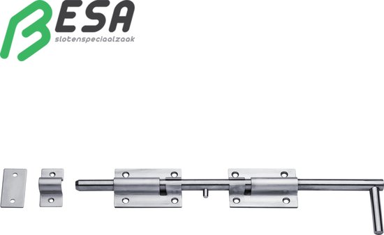 Zware Grondgrendel / Poortgrendel 2-delig 600mm lang in inox | bol