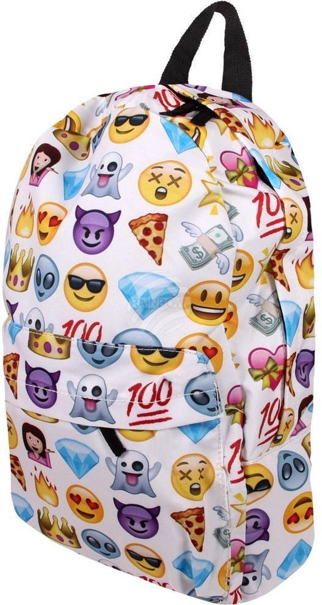 Emoji rugzak - 37 cm hoog - Wit | bol.com