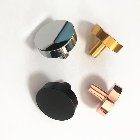 BRAFIX Meubelknop RVS Vlak Rond Ø 40 mm - Modern Industrieel | bol