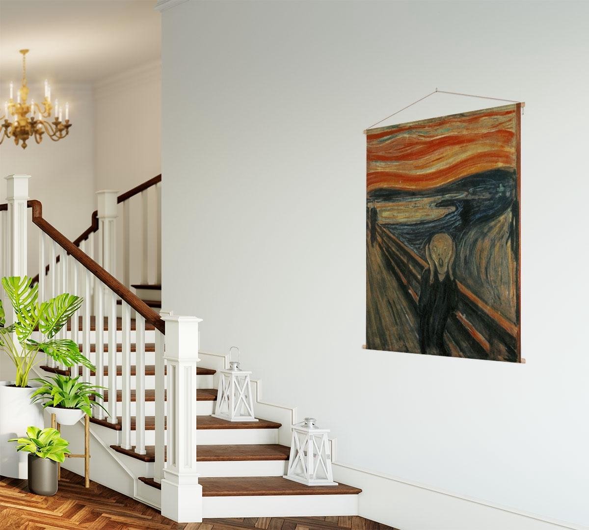 De Schreeuw, Edvard Munch - Foto op Textielposter - 120 x 160 cm | bol.com