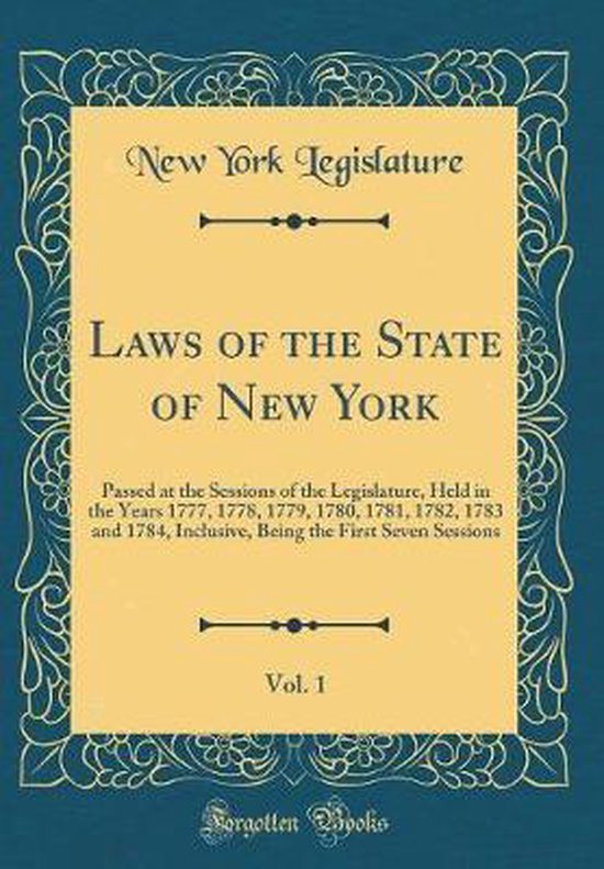 Laws of the State of New York, Vol. 1 | 9780260055156 | New York ...